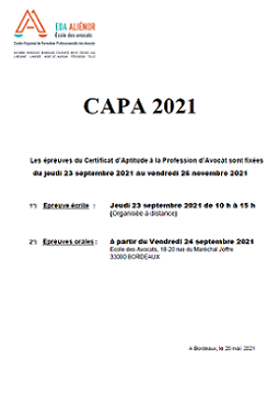 Le CAPA - ALIENOR Ecoles des Avocats Bordeaux
